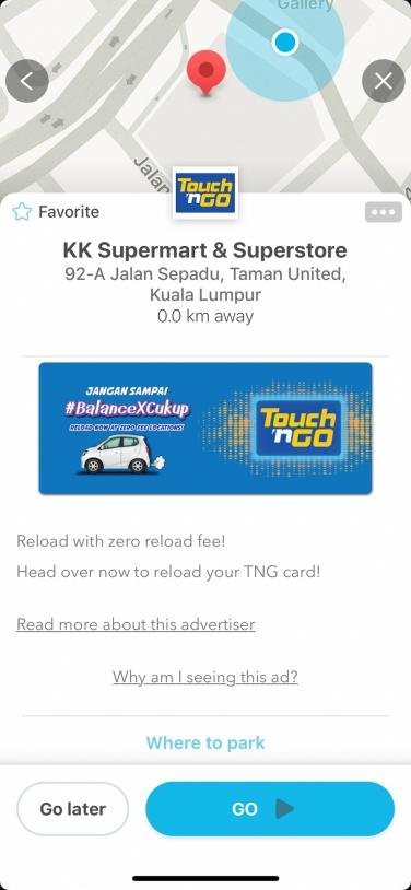 Find Zero-fee Touch ‘n Go Reload Touchpoints On Waze