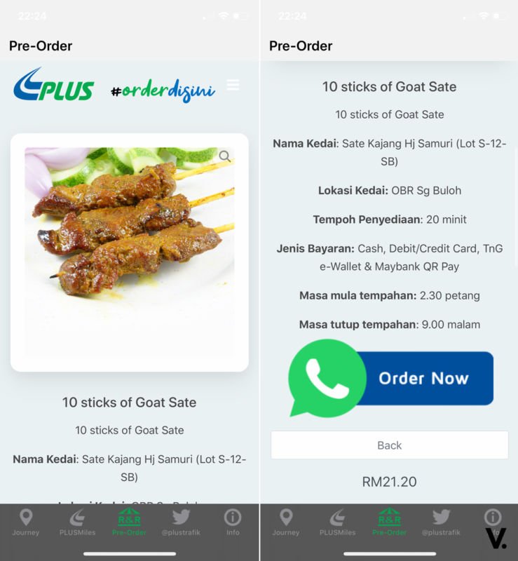 Pre-order Food At R&R Areas With PLUS Mobile App
