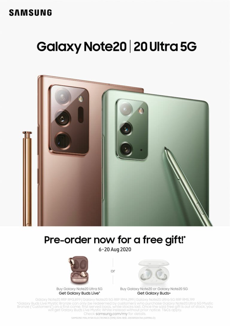 Samsung Galaxy Note20 Malaysia: Pre-order Details