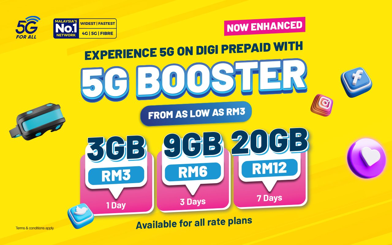 Digi Prepaid NEXT Unlimited 40: Unlimited Data & Calls, 10GB Hotspot